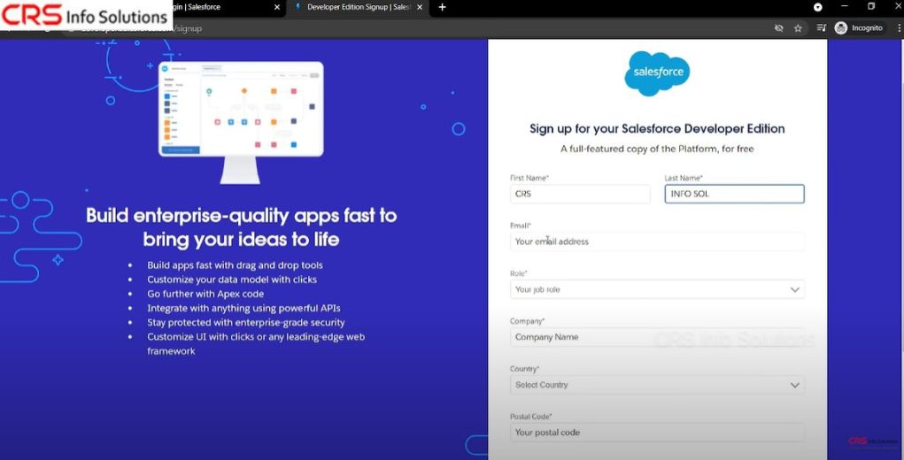 Salesforce Admin Tutorial 2 Create Developer Account