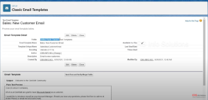 Salesforce Classic Email Templates