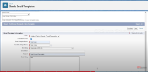 Salesforce Classic Email Templates