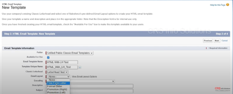 Salesforce Classic Email Templates