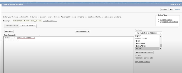 Formula Fields in Salesforce - CRS Info Solutions