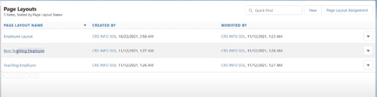 Custom Page Layouts - Salesforce