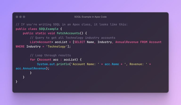 SOQL Query in Salesforce Apex & Examples
